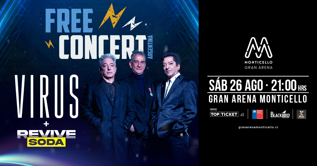 Virus y Revive Soda llegan a Gran Arena Monticello